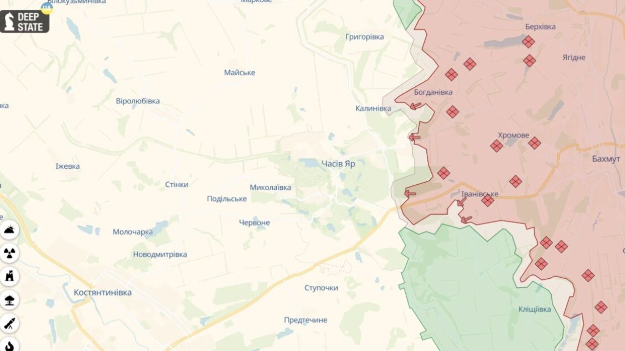 Российские силы прорываются у Часового Яра и Клещеевки, — DeepState - Новости Украины - StopCor
